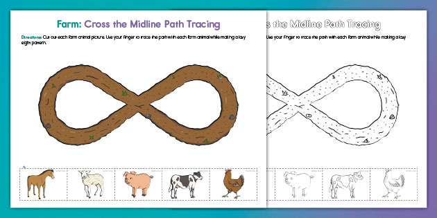Farm: Cross the Midline Path Tracing Activity