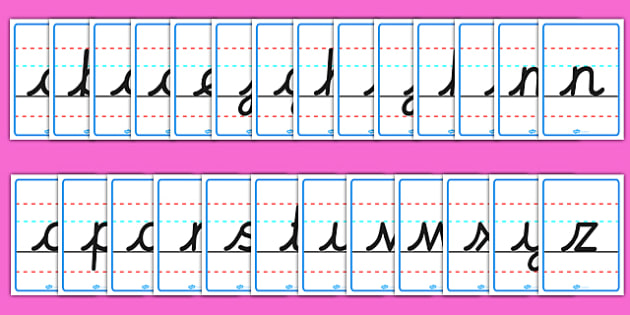 Cursive Display Posters Primary Resources