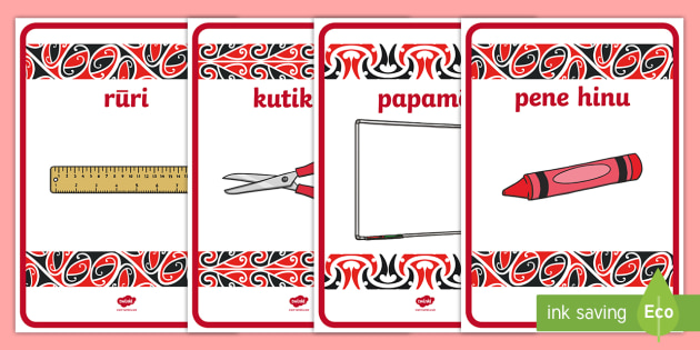 Classroom Equipment Labels in Te Reo Maori - NZ Class