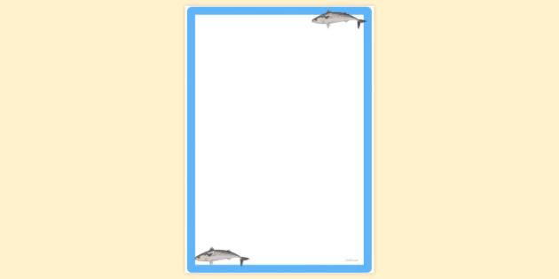 FREE! - Mackerel Fish Page Border - Primary Resources