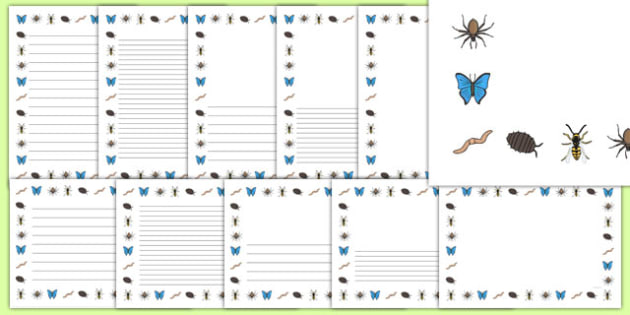 Minibeasts Page Borders Small Images (teacher made)