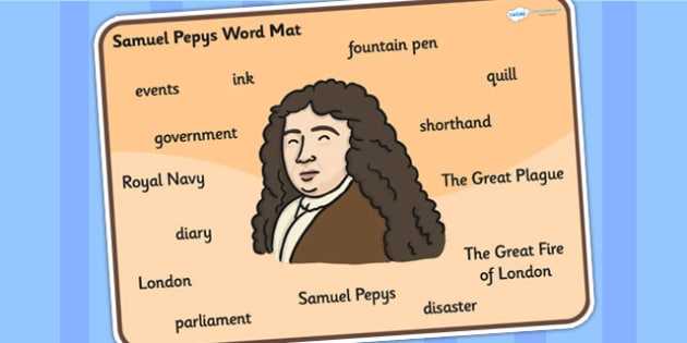 Samuel Pepys Word Mat (teacher made)