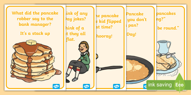 FREE! - Pancake Day Jokes Display Posters | Twinkl Celebration Days