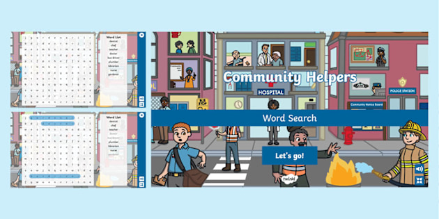 Community Helpers Word Search Puzzle Word Puzzles For Kids Community
