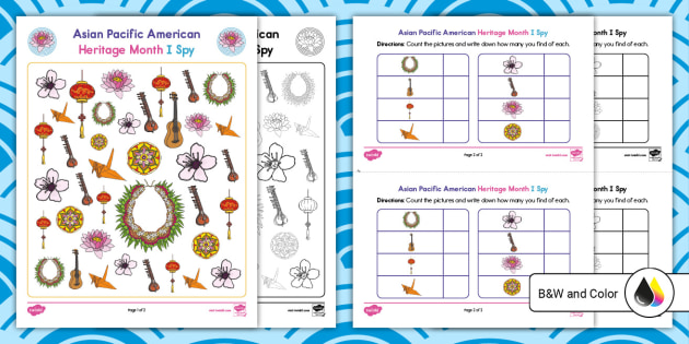 Asian Pacific American Heritage Month I Spy Activity