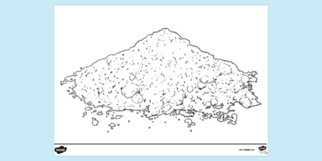FREE! - Pile of Soil Colouring | Colouring Sheets