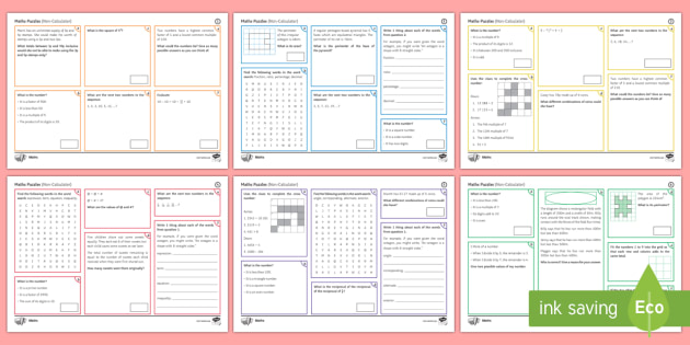 FREE! - KS3 Maths Puzzles Activity Mats | KS3 Maths | Beyond