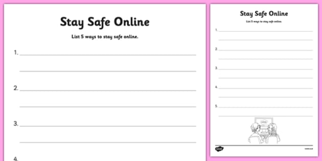 Stay Safe Online Worksheet / Worksheet (teacher made)