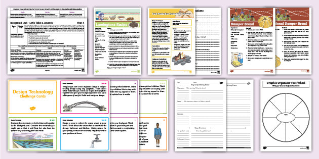 Let's Take a Journey Integrated Unit of Work Year 4 Weeks 9-10 Resource ...