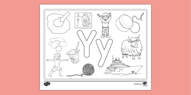 letter y coloring book