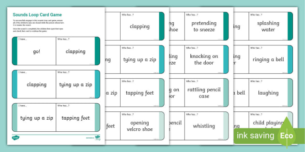 Sound Loop Card Game (teacher made)
