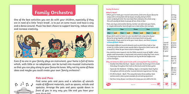 👉 Family Orchestra Activity (teacher made)