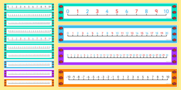 Ladybird Themed Number Line Pack