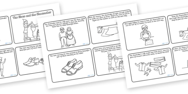 The Elves and the Shoemaker Story Sequencing (4 per A4)