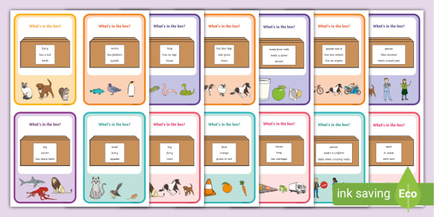 'What's In the Box?' Drawing Inferences Activity Cards