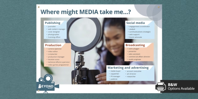 List of Careers in Media: Media Jobs Display Poster | Beyond