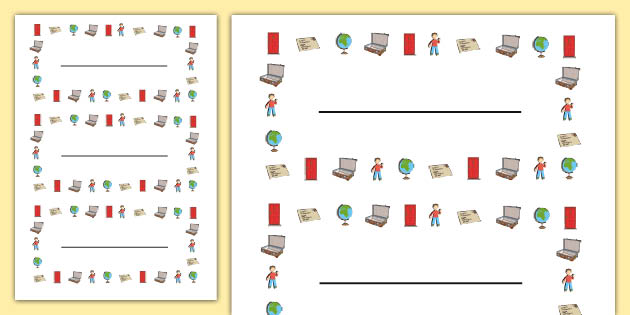 Flat Boy Themed Labels