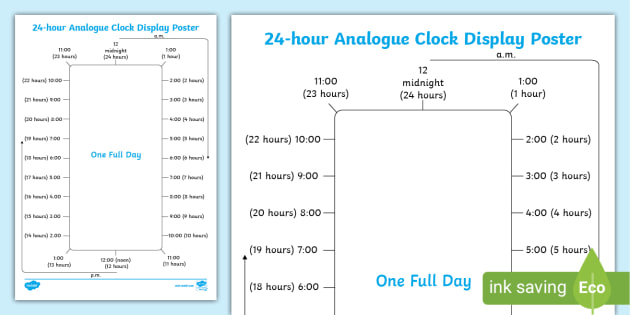 👉 One Full Day - an introduction to 24-hour time