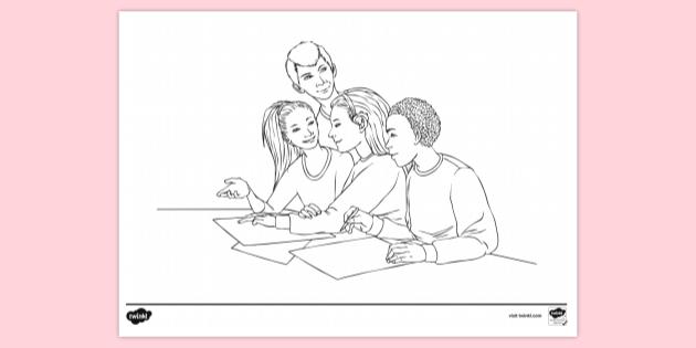 FREE! - Group Work Colouring Sheet | Colouring Sheets