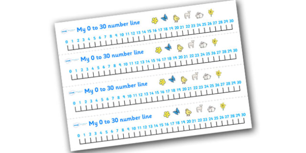 0-30 Number Line (Spring)
