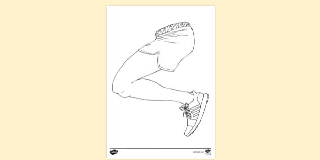 Bent Leg Colouring Sheet