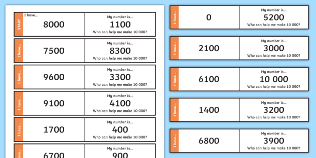 Mental Calculation Loop Cards - Number (teacher made)