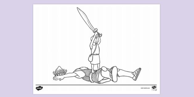 David Victorious Colouring Sheet