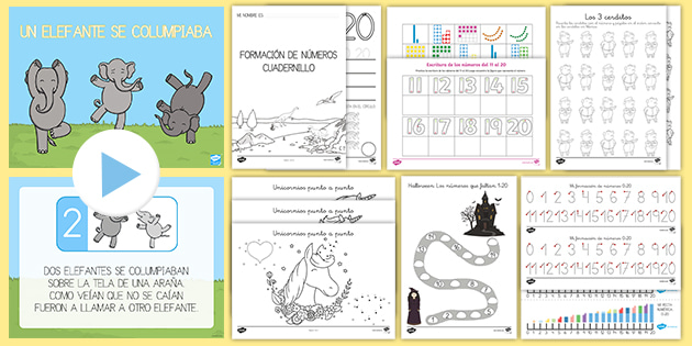 Pack de recursos: números del 1 al 20 (teacher made)