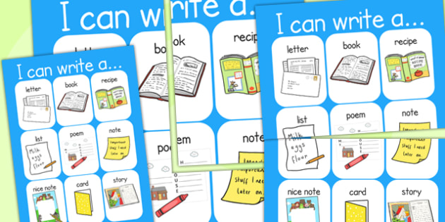 I Can Write A Display Poster - writing aid, display, posters
