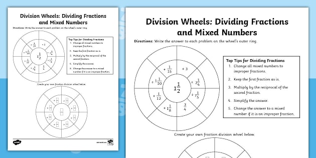 Dividing Mixed Fractions Worksheet With Answers