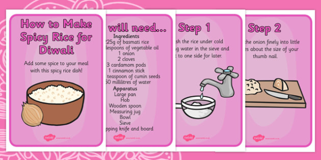 Spicy Rice Diwali Recipe Cards