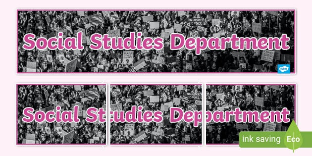 Social Studies Department Third Level Display Banner