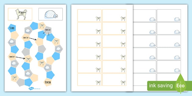 Polar Regions Themed Editable Board Game