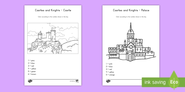 preschool knights coloring pages