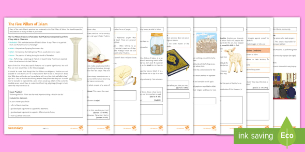 Islamic Practices GCSE Revision Guide - Islam, Shahadah