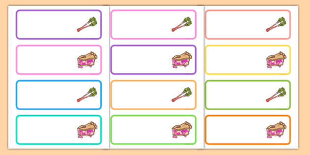 Rhubarb Editable Drawer Peg Name Labels (teacher made)