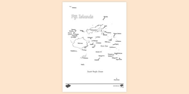 FREE! - Fiji Islands Map Colouring Sheet | Colouring Sheets