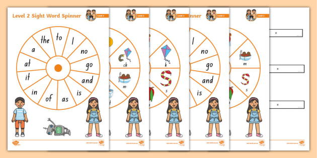 Phonics Level 2 Sound Spinners