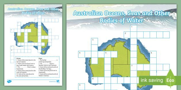 Australian Oceans, Seas and Other Bodies of Water Crossword