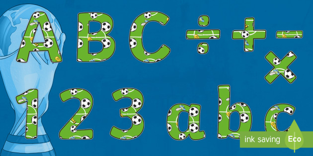 FREE! - Football World Cup Themed Display Lettering