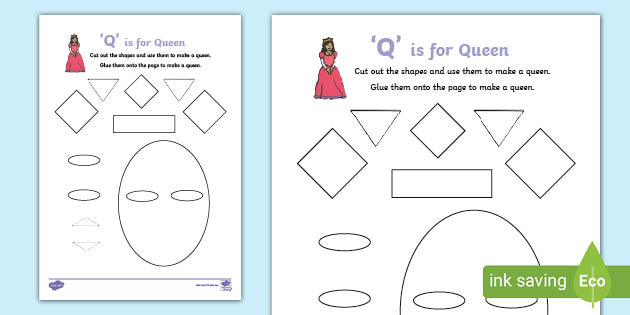 'Q' Is for Queen Craft (teacher made)