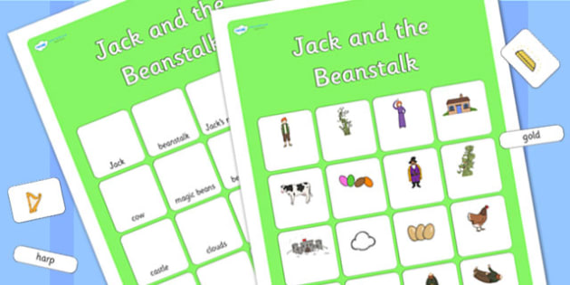 Jack and the Beanstalk Matching Vocabulary Mat