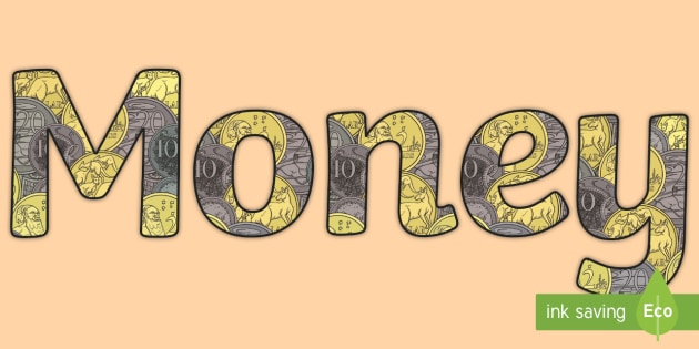 Money: Coins Display Lettering - 'Money' Display Lettering