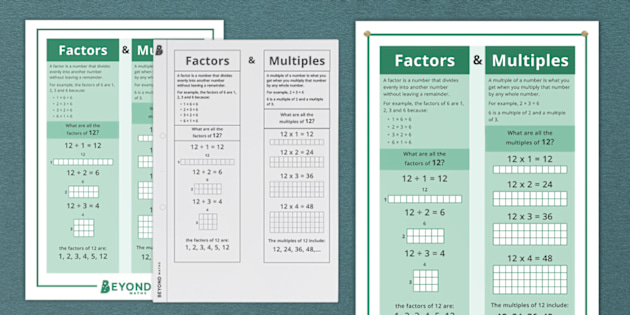 Mathematics Factors and Multiples | twinkl.com.au