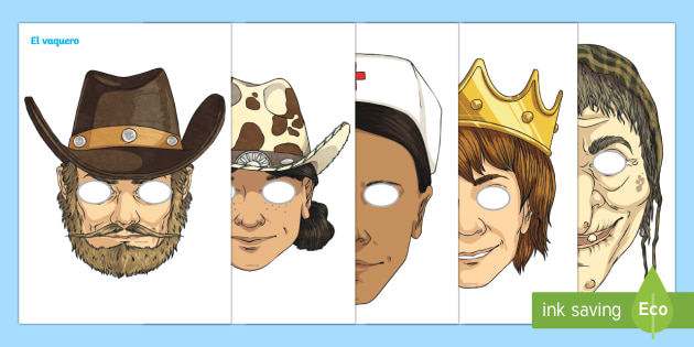 Carnival Mask Template Pack - KS2 Spanish Role Play Masks