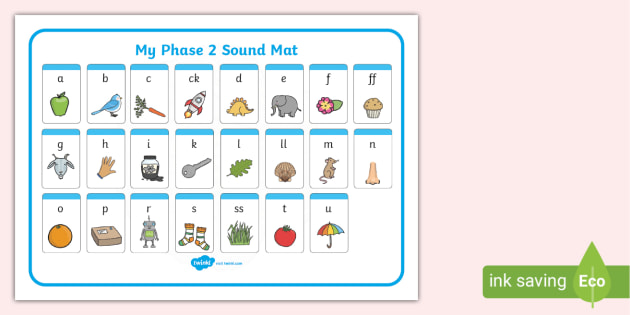 Phase 2 Sound Mat Alphabetical Order (teacher made)