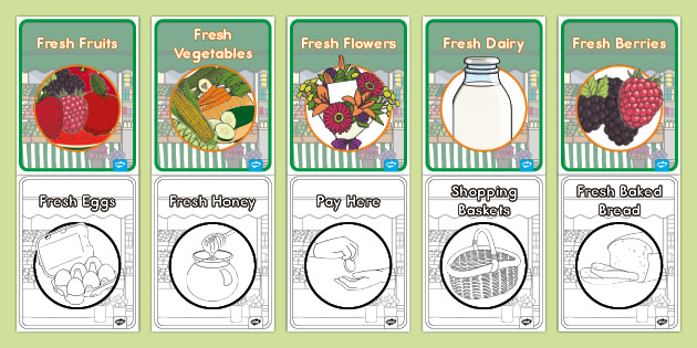 Farmer's Market Dramatic Play Posters (teacher made)