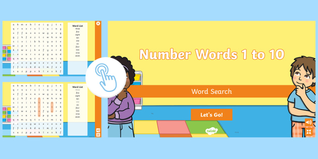 Interactive Number Words 1 to 10 Word Search | Twinkl Go!