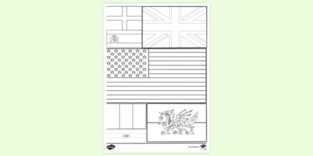 FREE! - Country Flags Colouring Page | Colouring Sheets