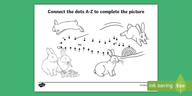 FREE! - Alphabet Dot to Dot Bunnies Activity - Classroom Resources
